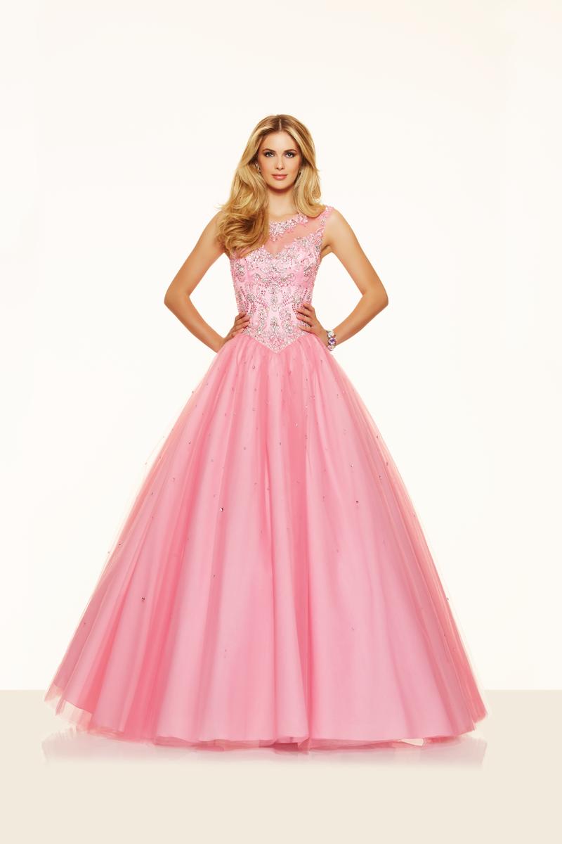 Mori Lee Paparazzi 98063 Jeweled Sheer Tulle Ball Gown French Novelty