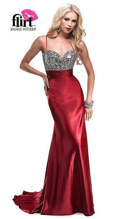 Flirt P2777 Slinky Satin Formal Dress French Novelty