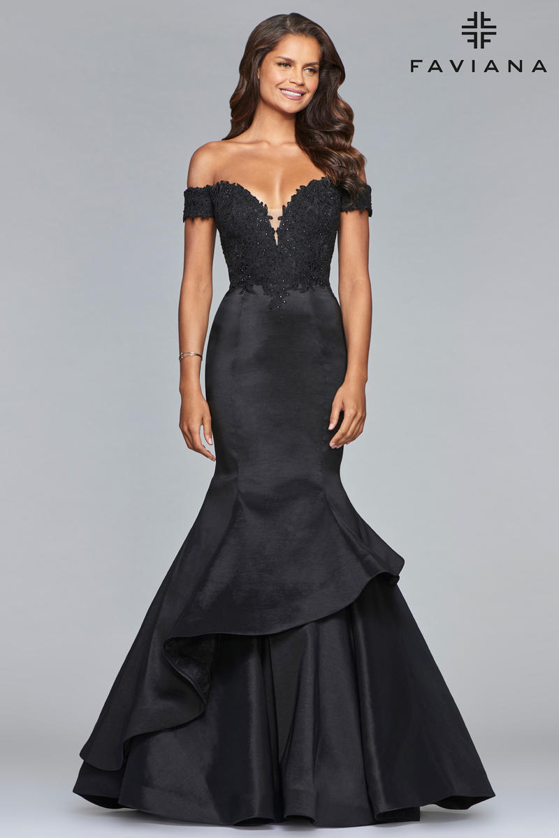 French Novelty: Faviana 10103 Off Shoulder Mermaid Prom Dress