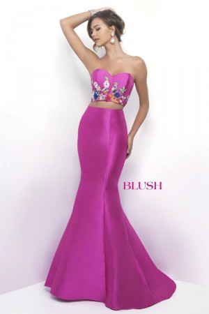 2019 Blush Prom Evening Dresses