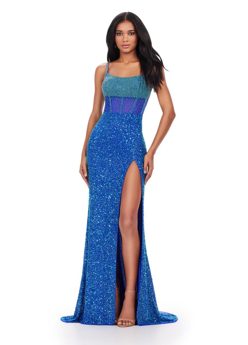 French Novelty: Ashley Lauren 11448 Gorgeous Crystal Beaded Prom Gown
