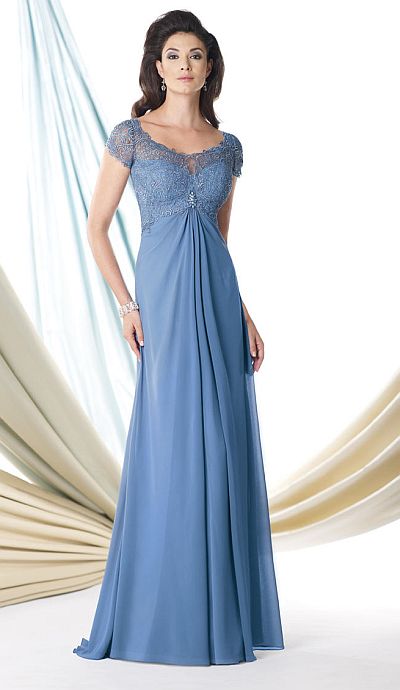 Montage 114918 Short Sleeve Illusion Mother of the Bride Dress: French ...