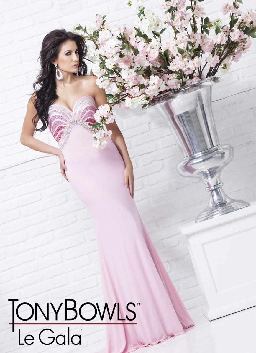 French Novelty: Tony Bowls Le Gala 115553 Jersey Prom Dress