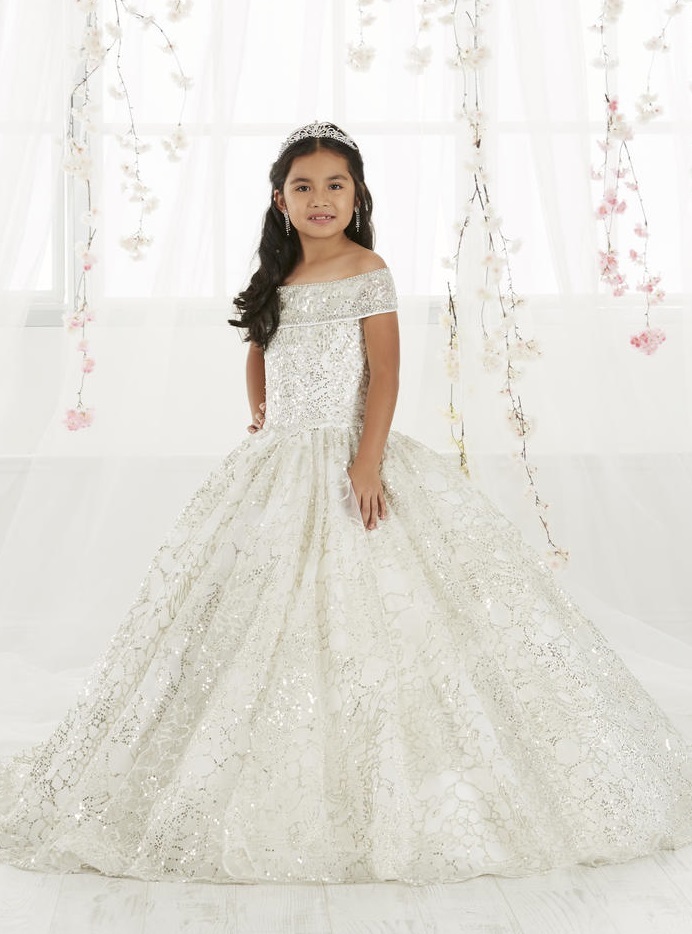 Tiffany Princess 13550 Girls Sparkling Pageant Dress: French Novelty
