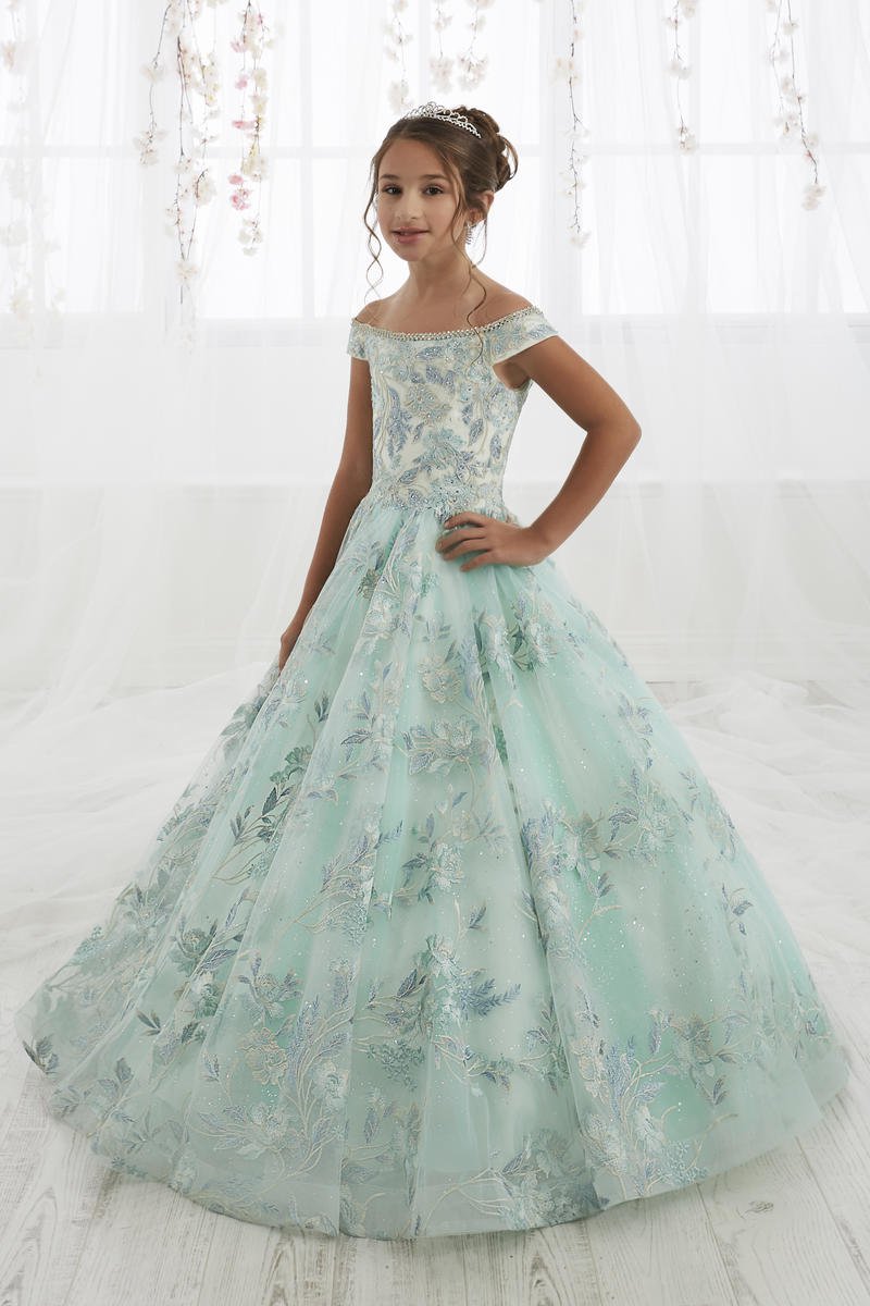 French Novelty: Tiffany Princess 13561 Girls Lace Pageant Dress