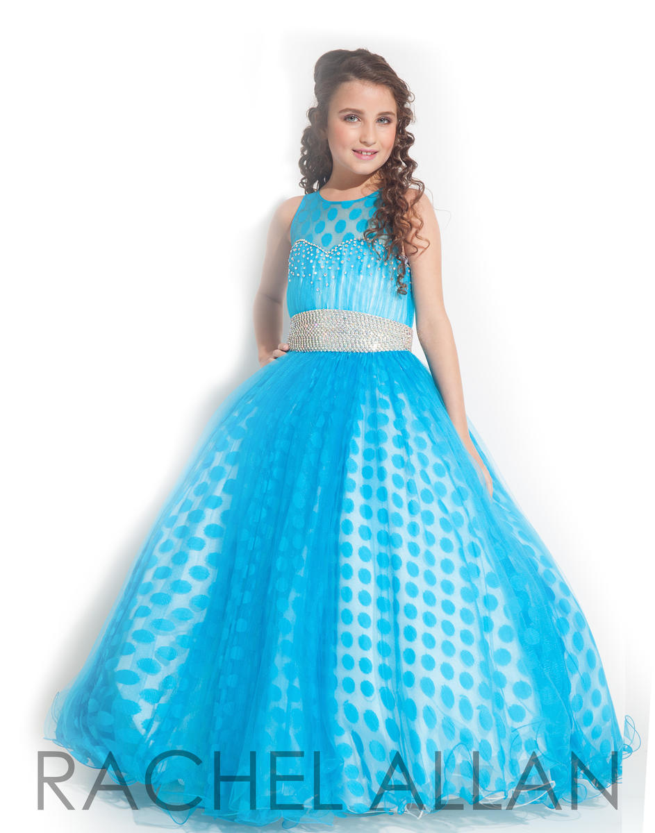French Novelty: Rachel Allan Perfect Angels 1575 Girls Polka Dot Gown