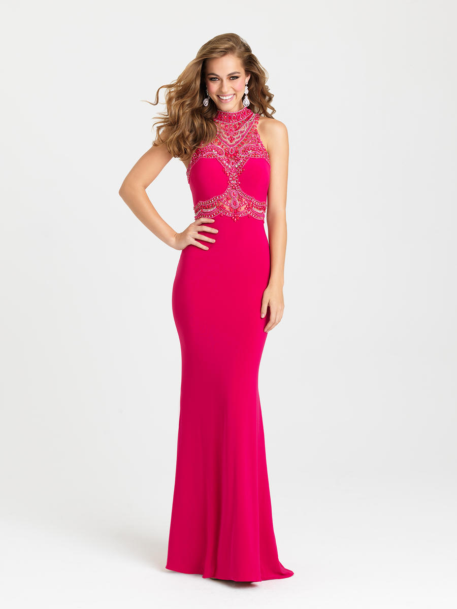 French Novelty: Madison James 16-357 Racerback Prom Gown