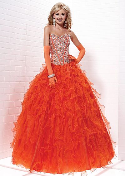 Tiffany Designs Presentation Ruffle Organza Prom Ball Gown 16885 ...