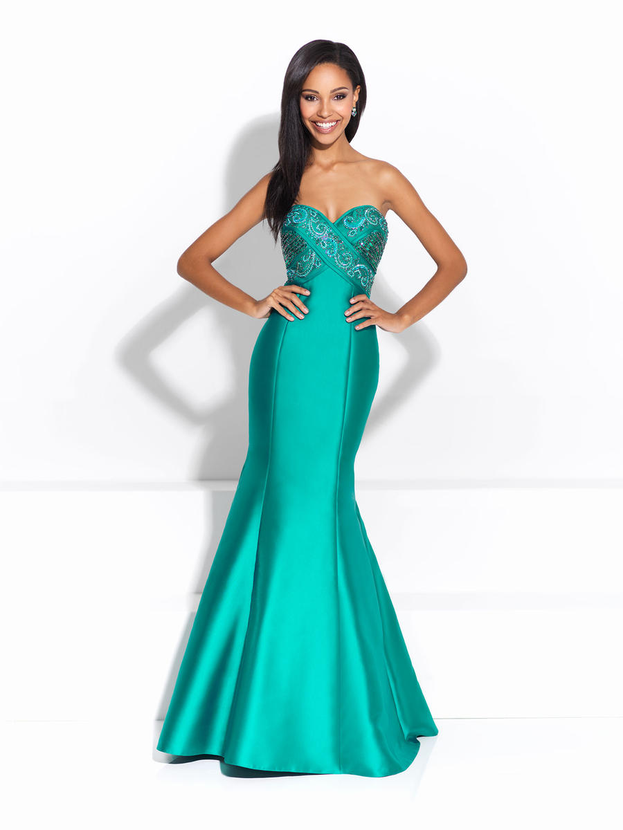 French Novelty: Madison James 17-248 Mikado Mermaid Prom Dress