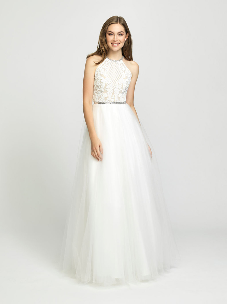 French Novelty: Madison James 19-174 Sequin Top Prom Gown