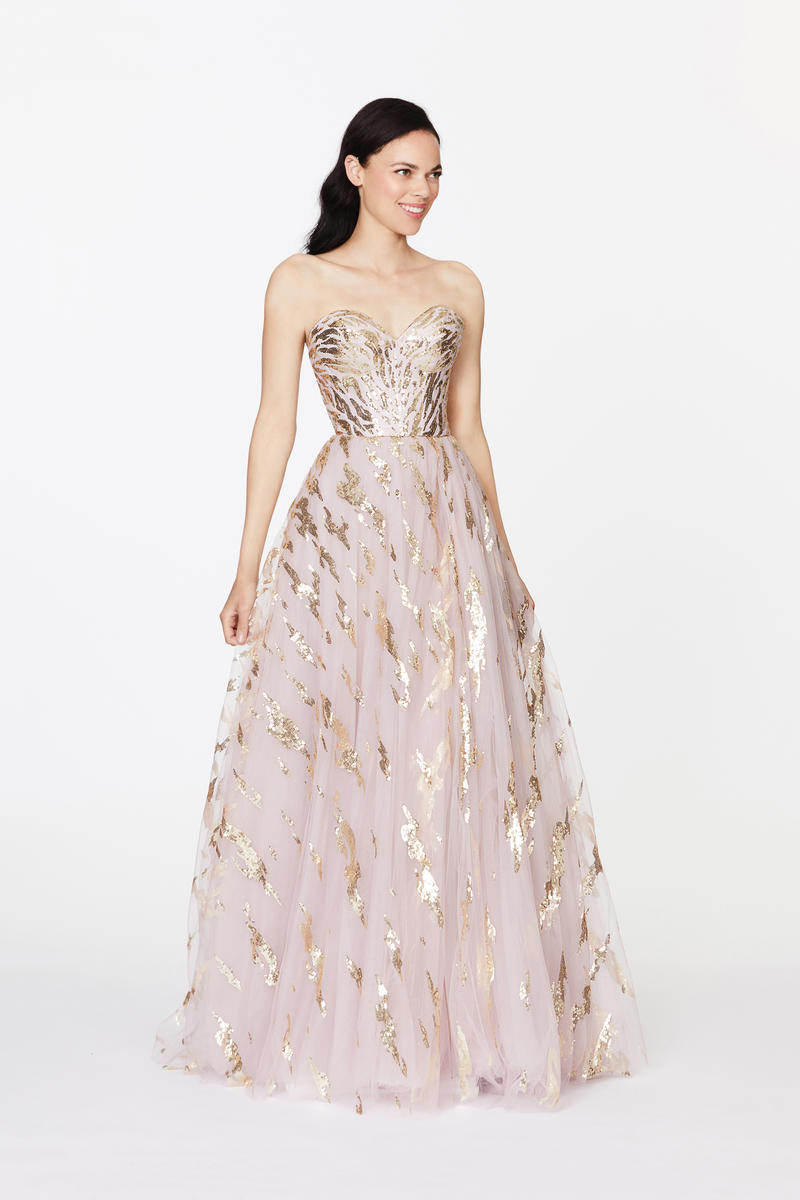 French Novelty: Angela and Alison 20005 Animal Print Prom Dress