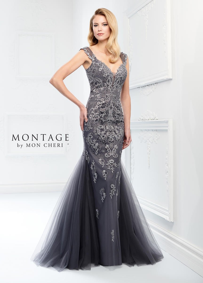 French Novelty: Montage by Mon Cheri 218918 Romantic Trumpet Gown