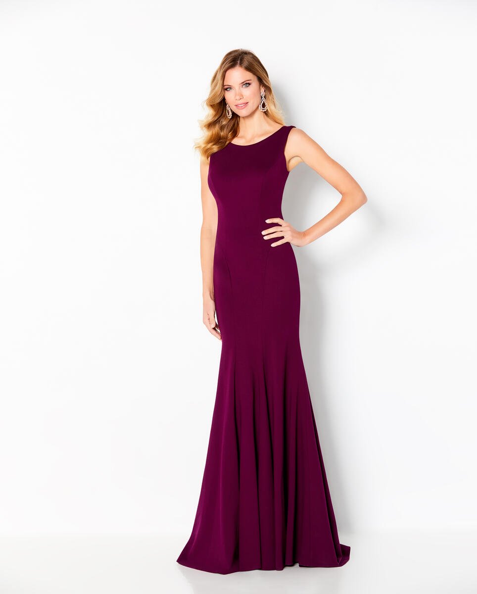 French Novelty: Cameron Blake 220635 Fit and Flare Gown with Back Buttons