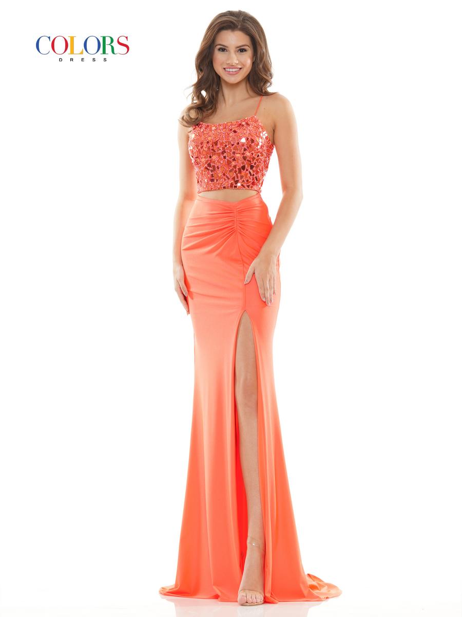 French Novelty: Colors Dress 2688 Sparkling 2 Piece Prom Gown