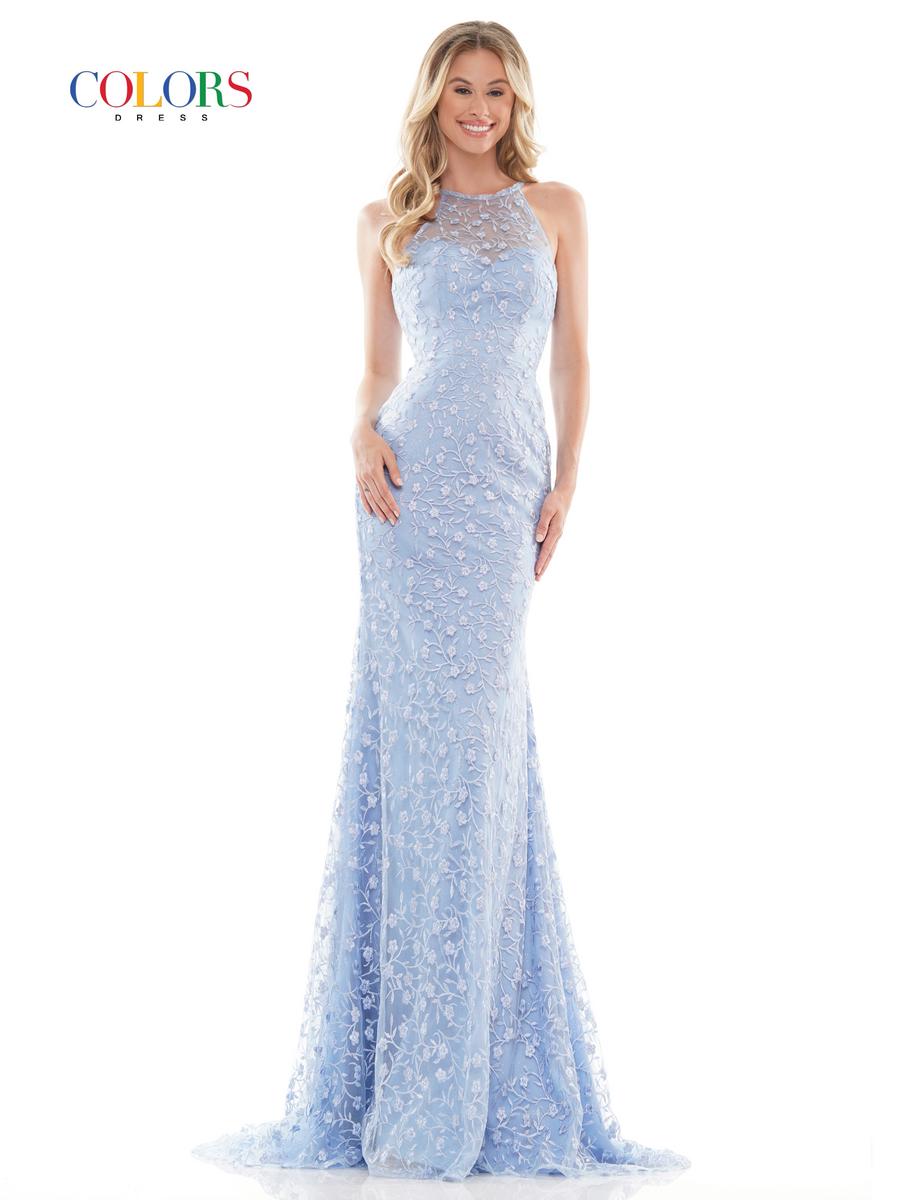 French Novelty: Colors Dress 2698 Romantic Glitter Prom Gown