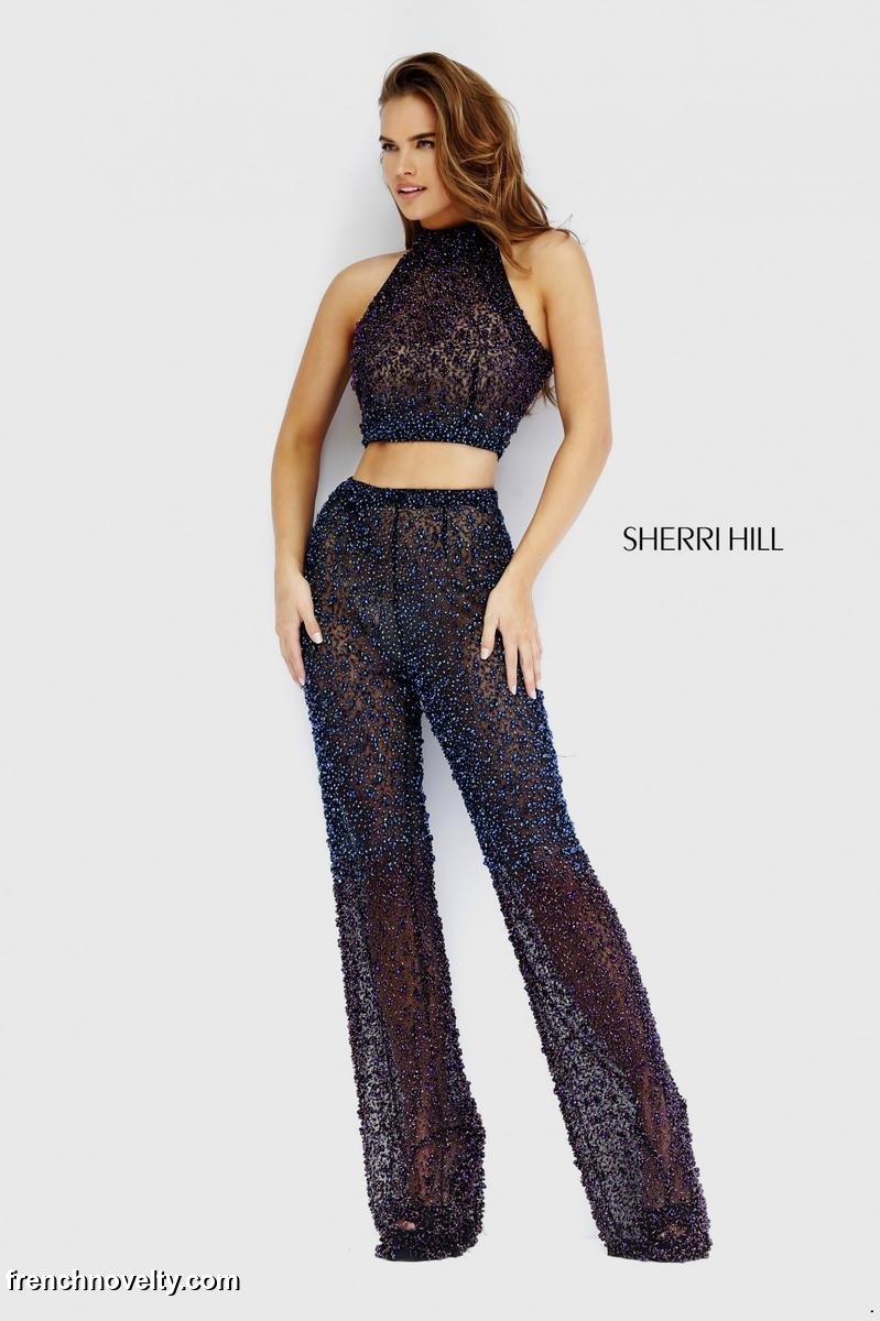French Novelty: Sherri Hill 32306 Beaded 2pc Pant Set