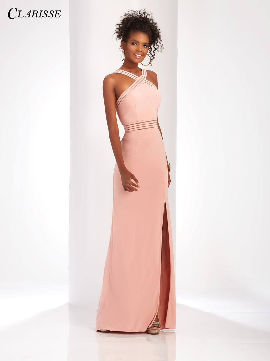 French Novelty: Clarisse 3483 V Back Prom Gown