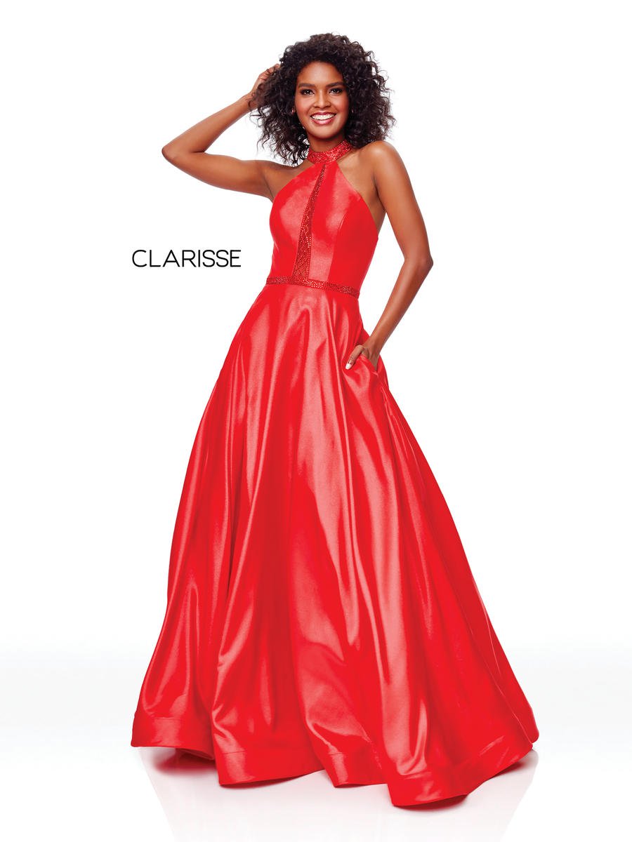 French Novelty: Clarisse 3753 Shimmer Mikado Prom Gown