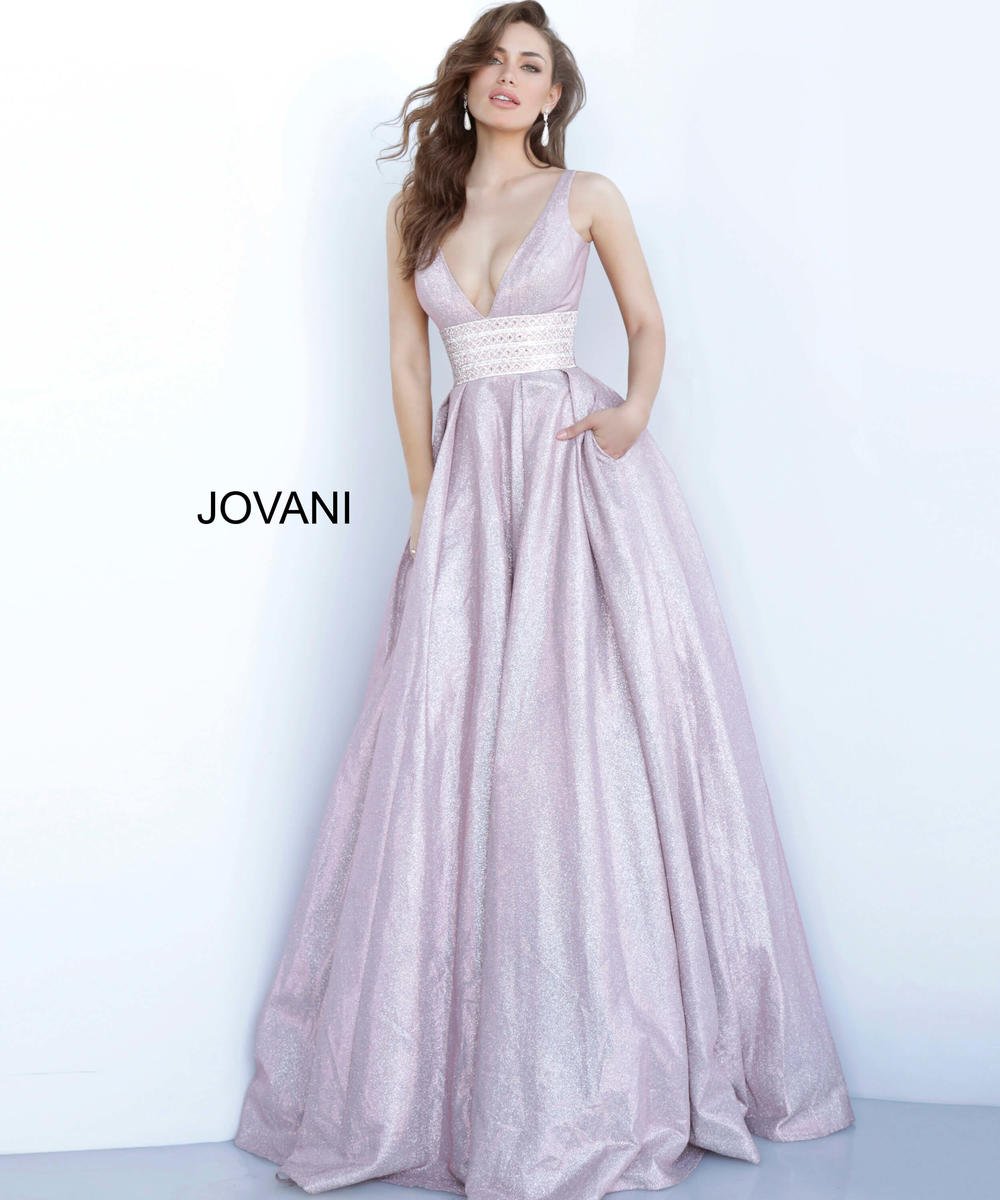 French Novelty: Jovani 4683 Glitter Gown with Pockets