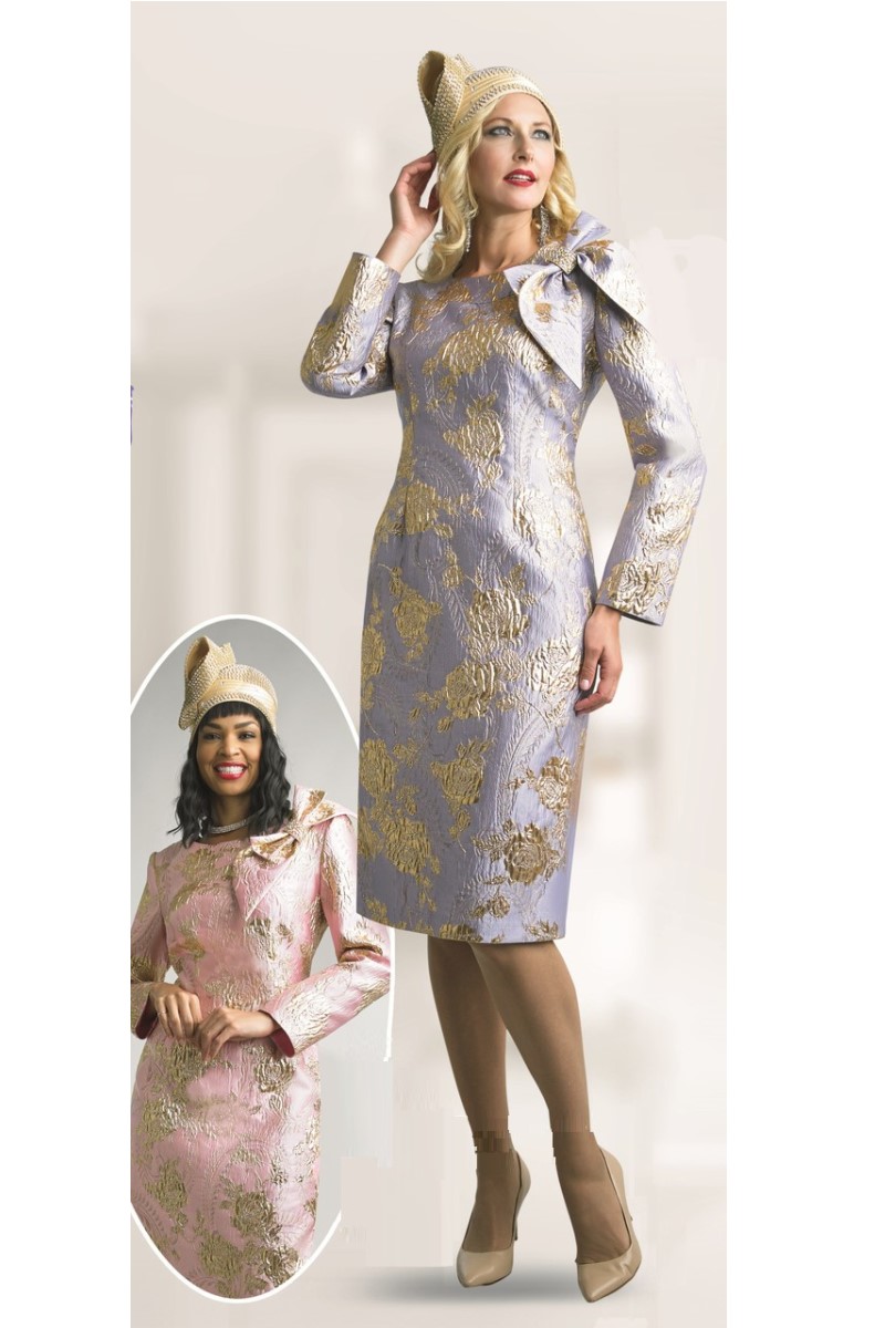 French Novelty: Lily and Taylor 4746 Jacquard Church Dress