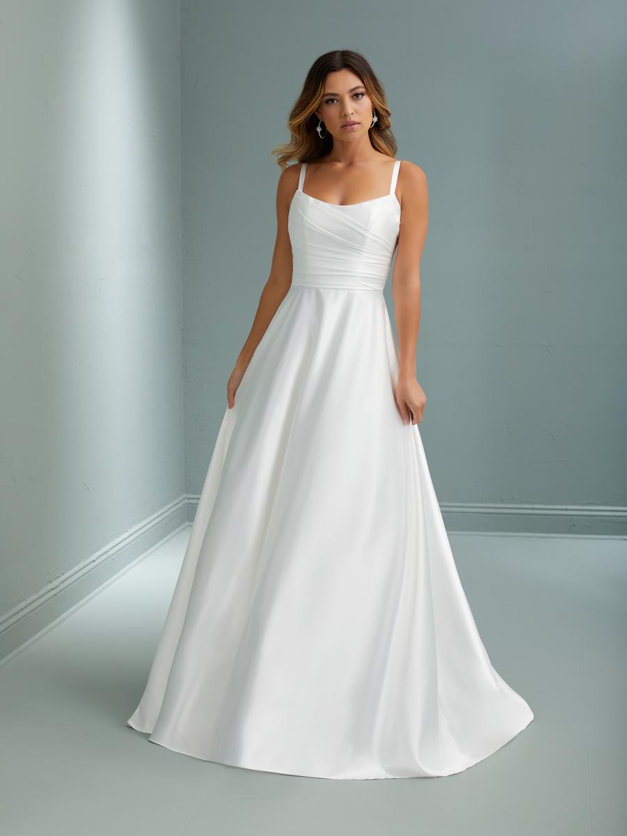 French Novelty: Christina Wu Gala Pearl 48044 Simply Pleated Top Gown