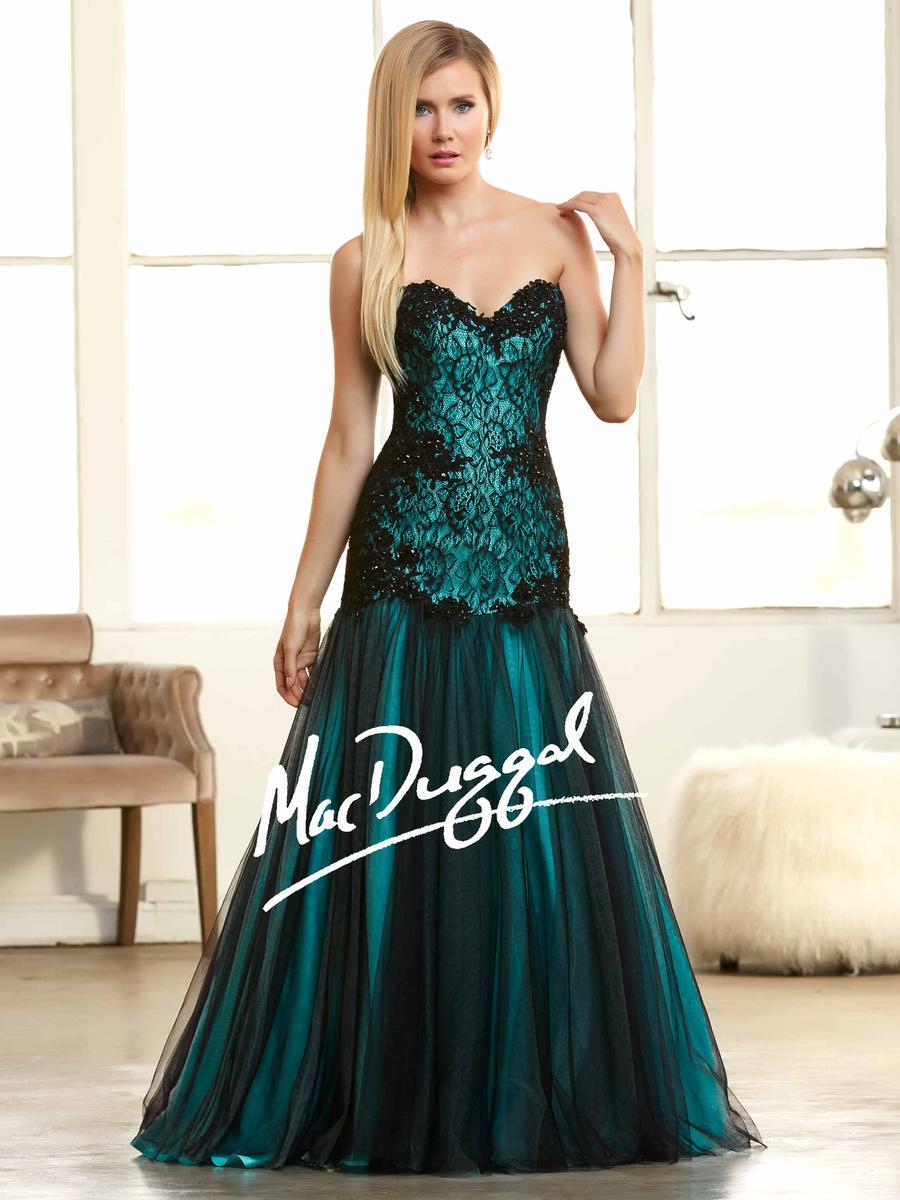 French Novelty Mac Duggal 48198h Ball Gown With Lace