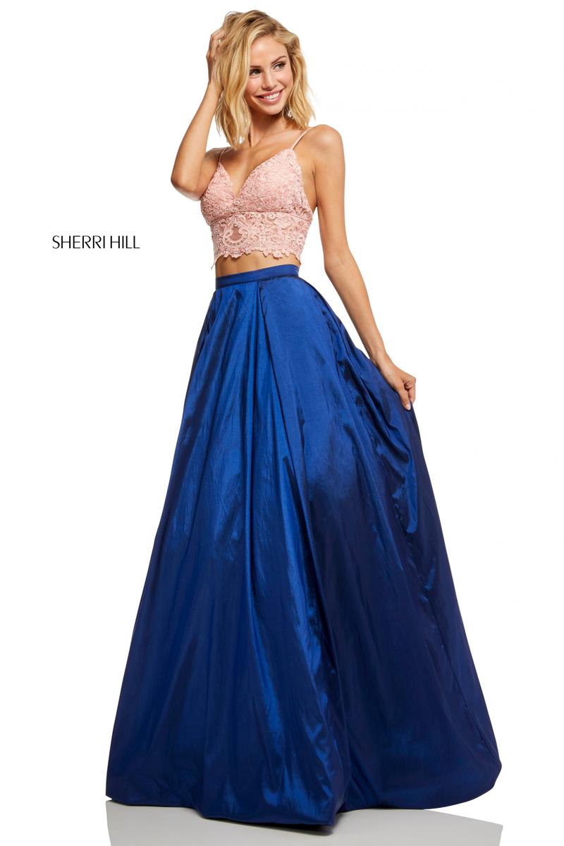 French Novelty: Sherri Hill 52604 Two Tone 2 Piece Prom Dress