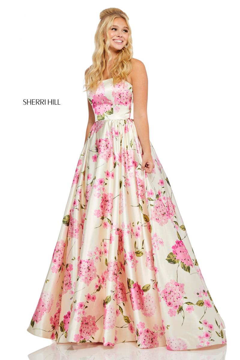 French Novelty: Sherri Hill 52723 Floral Print Prom Dress French Novelty: Sherri Hill 52723 Floral Print Prom Dress