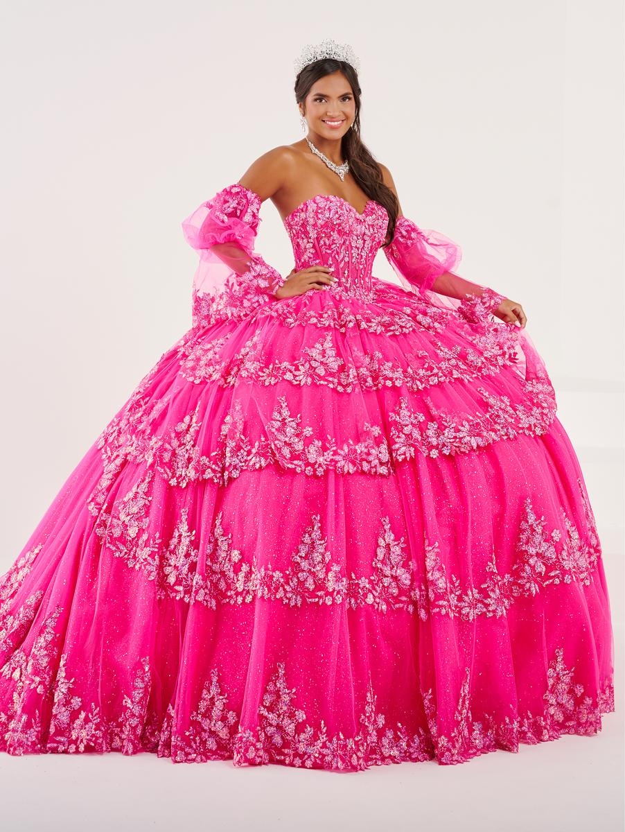 French Novelty: LizLuo Fiesta 56497 Fantastic Glitter Quinceanera Gown