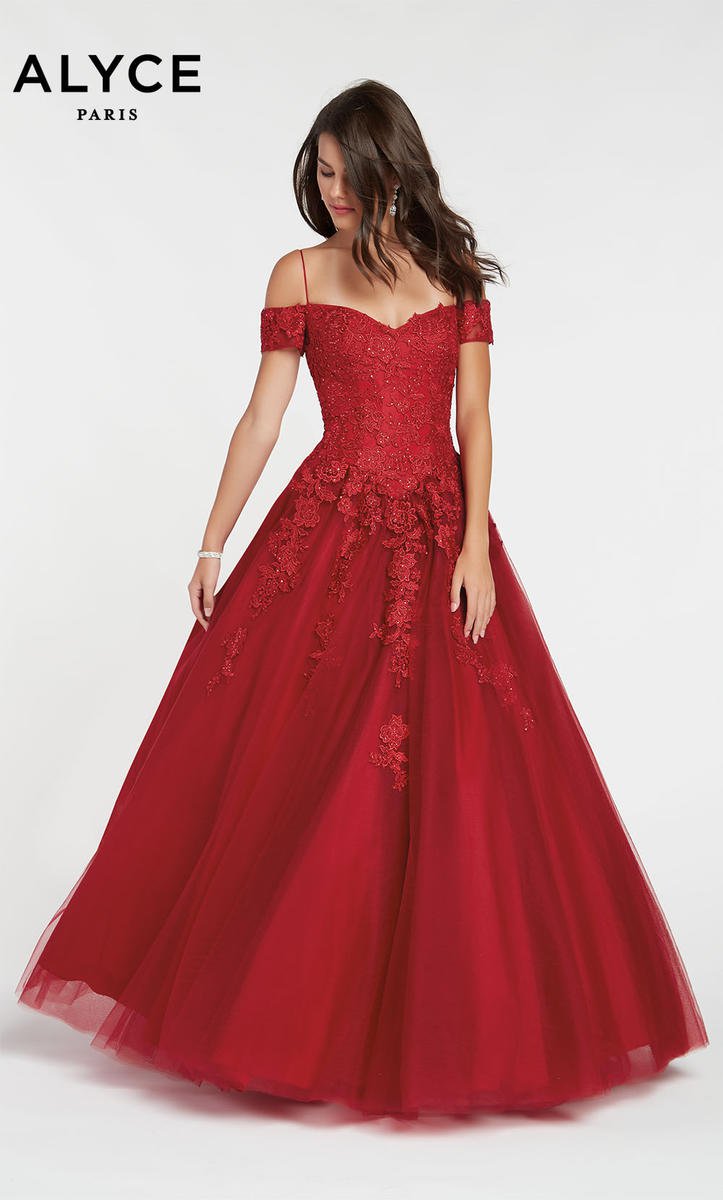 French Novelty: Alyce Paris 60376 Off Shoulder Prom Ball Gown