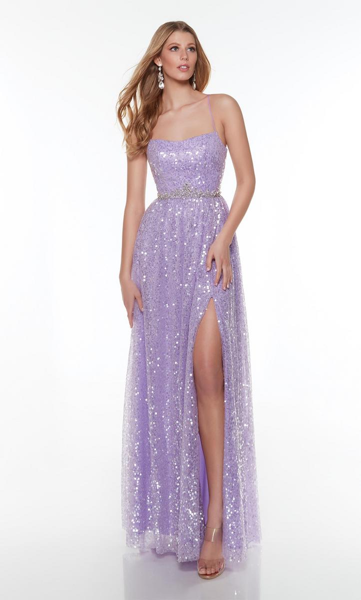 French Novelty: Alyce Paris 61242 Lace Up Back Sequin Prom Dress