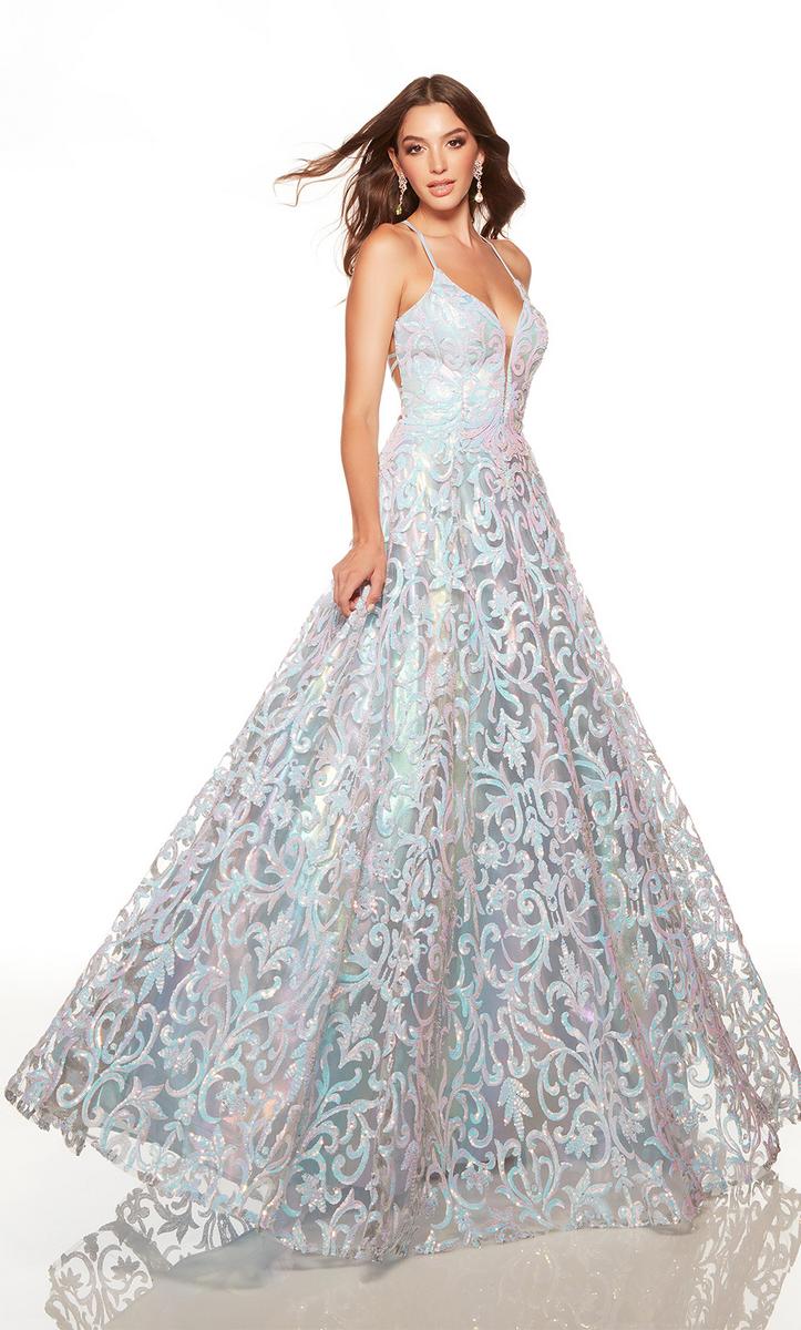 French Novelty: Alyce Paris 61291 Gorgeous Sequin Swirl Prom Dress