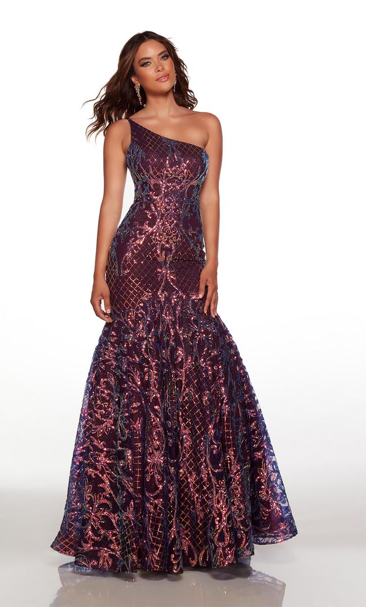 French Novelty: Alyce Paris 61421 One Shoulder Sequin Mermaid Dress