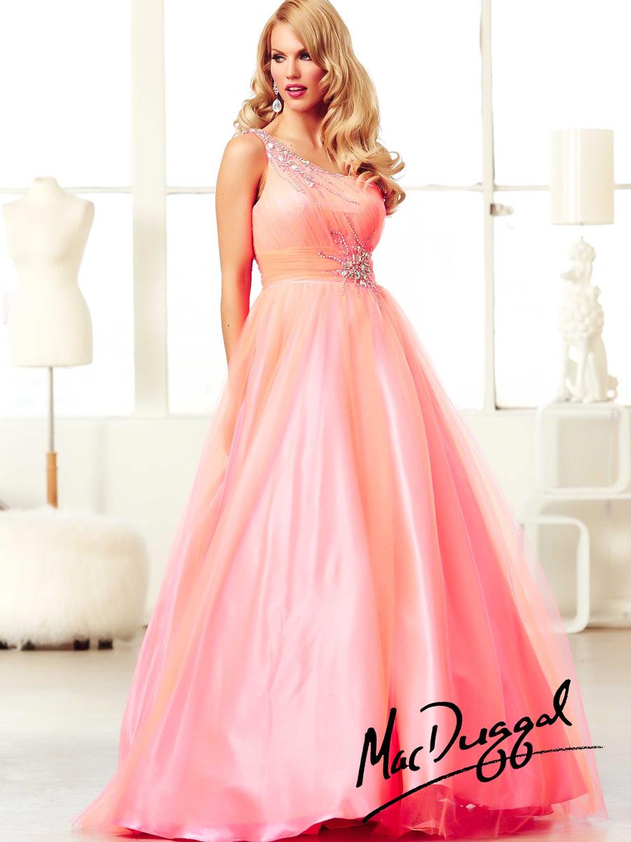 French Novelty Mac Duggal Ball Gowns 61612h One Shoulder Dress