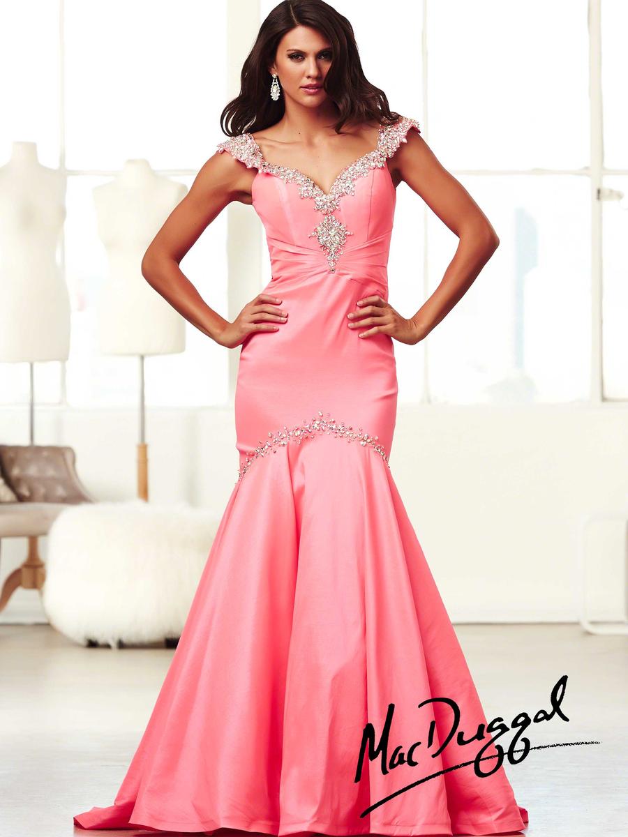 French Novelty Mac Duggal Ball Gowns 61615h Off Shoulder Dress