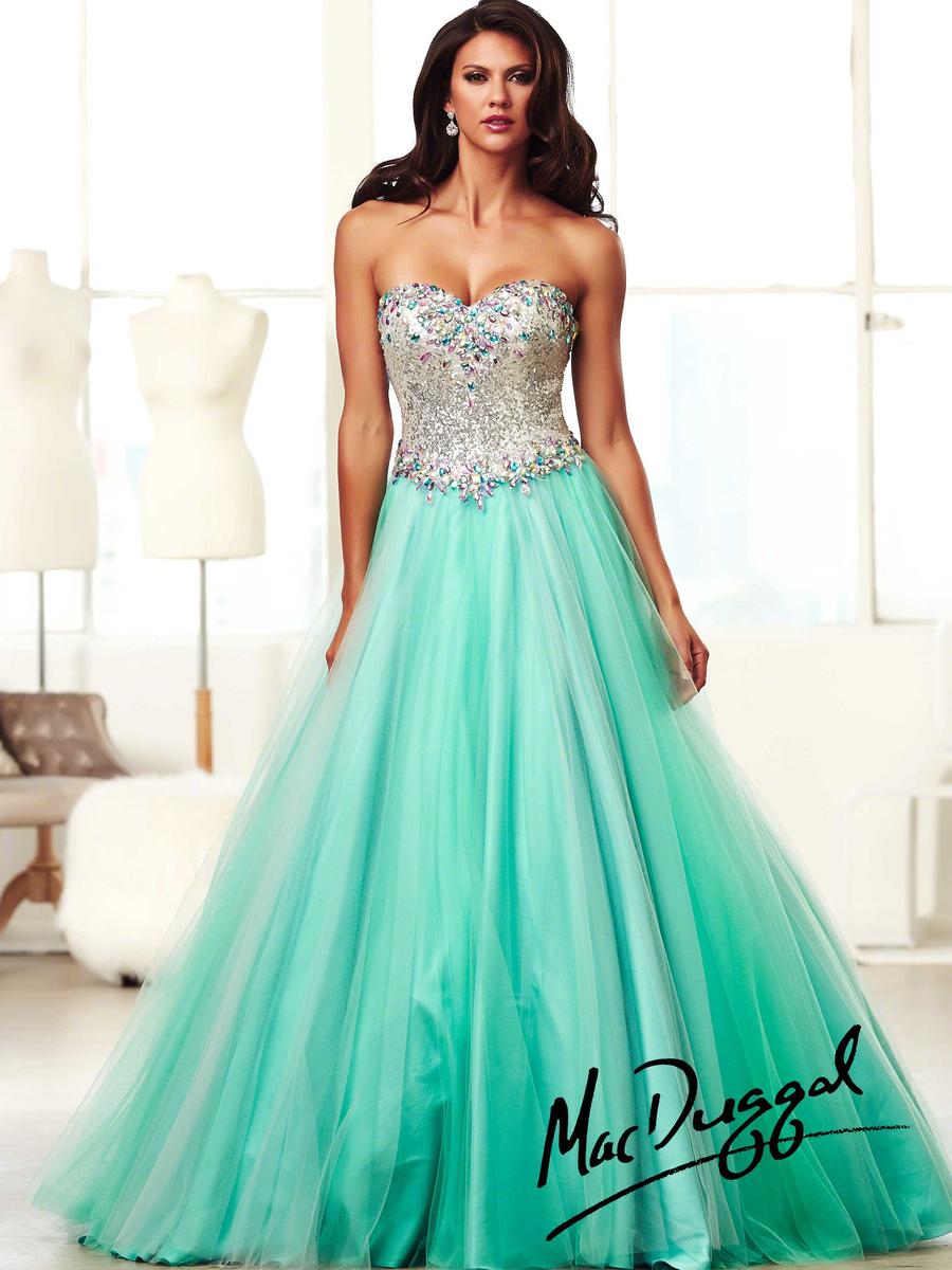 French Novelty Mac Duggal Ball Gowns 64640h Beaded Dress