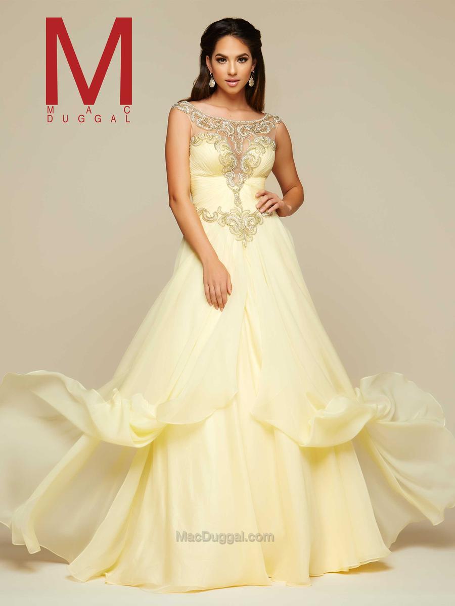 French Novelty Mac Duggal 65358h Flowing Layered Ball Gown