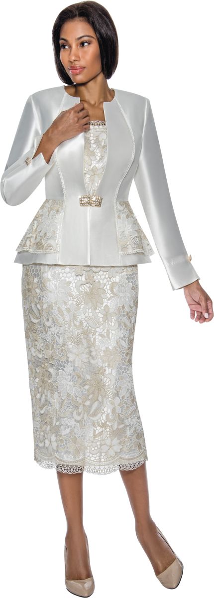 French Novelty: Terramina 7047 Ladies Lace Church Suit