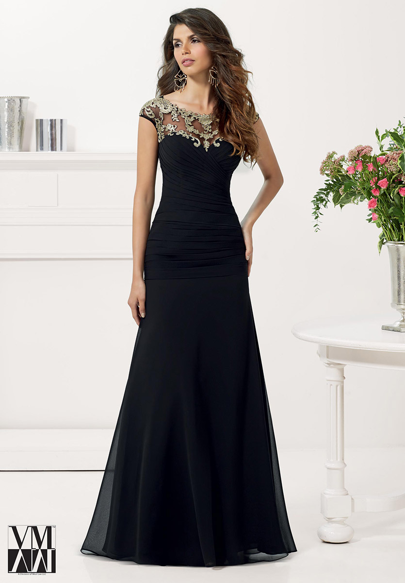 French Novelty: VM Collection 71136 Vintage Lace Formal Dress
