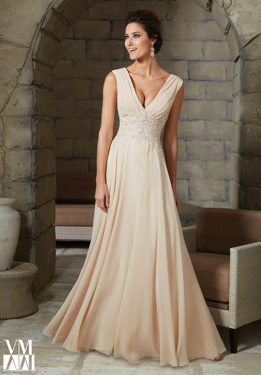 French Novelty: VM Collection 71208 Formal Dress with Stole