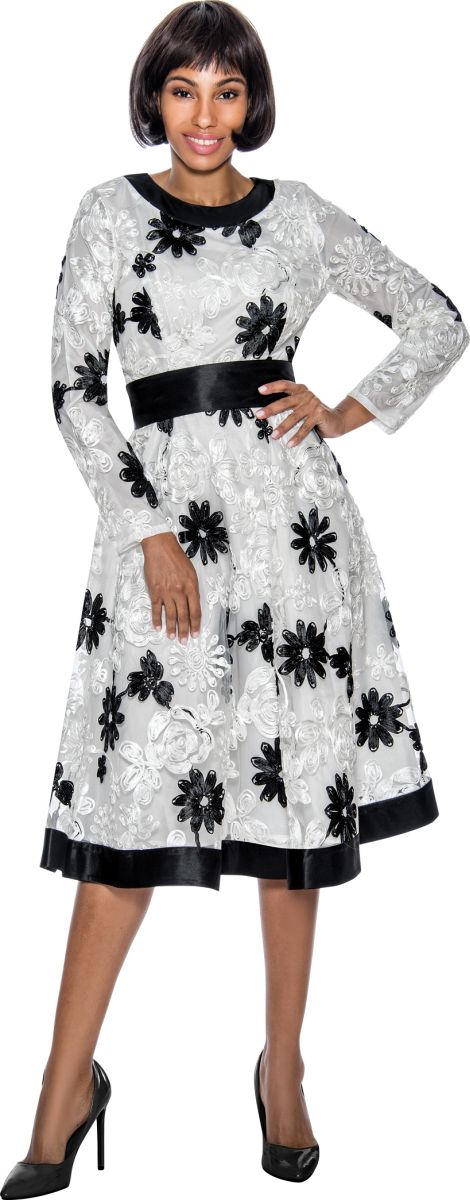 French Novelty: Terramina 7973 Floral Design Church Dress