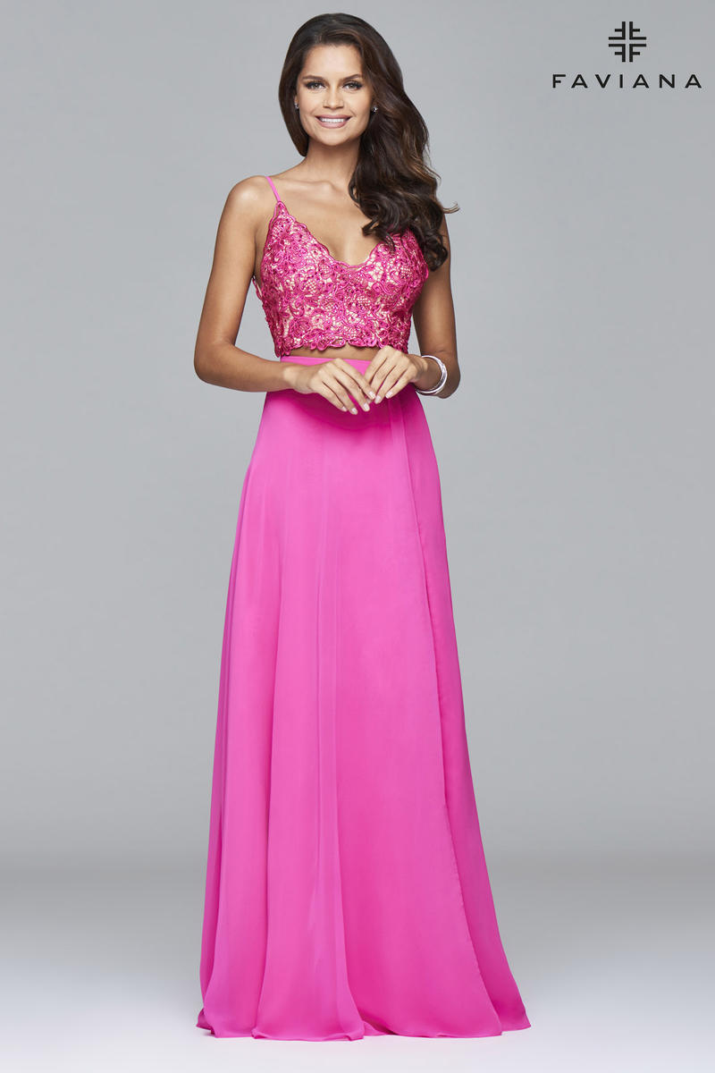 French Novelty: Faviana 7996 Sweet 2pc Prom Dress