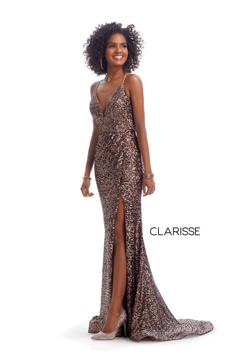 French Novelty: Clarisse 8118 Sparkling Bronze Gown