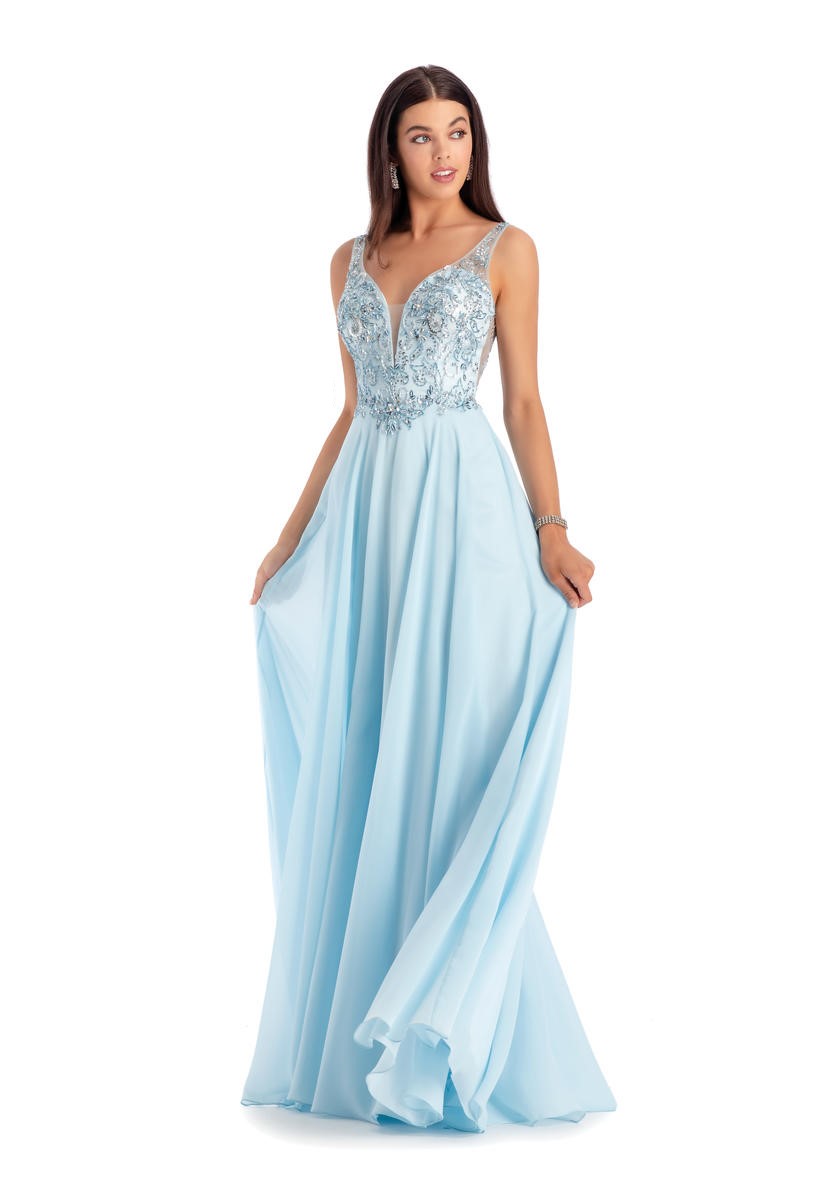 French Novelty: Clarisse 8154 Sheer Embellished Top Gown