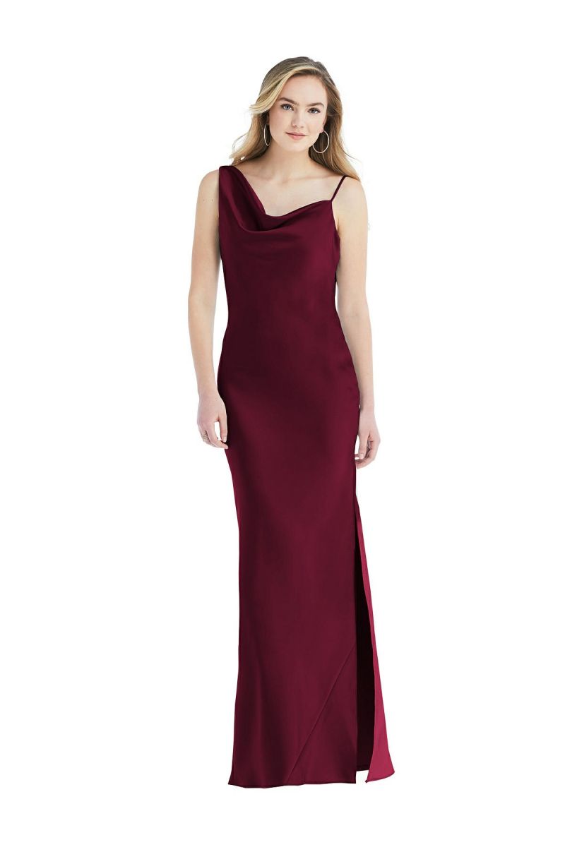 French Novelty: Dessy Social 8211 Asymmetric Cowl Back Gown
