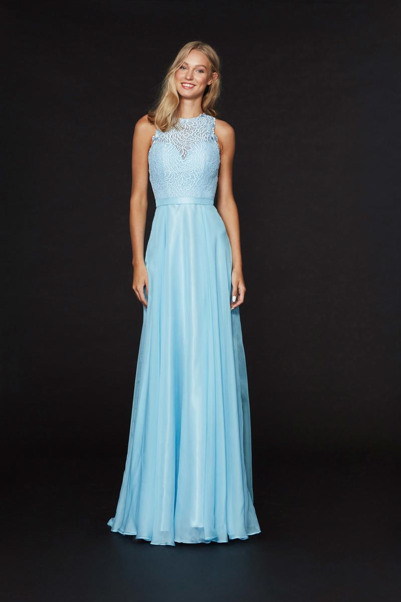 French Novelty: Angela and Alison 91070 Sheer Lace Top Prom Dress
