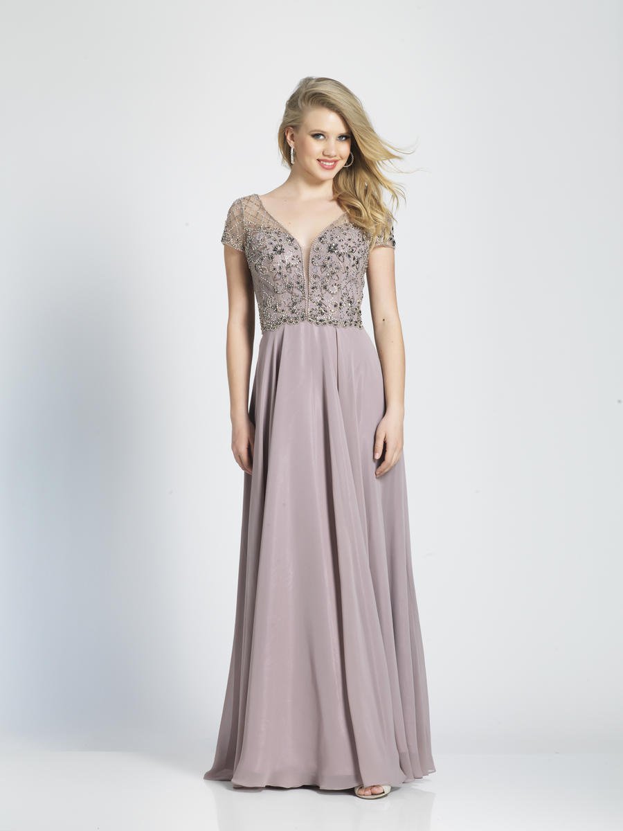 French Novelty: Dave and Johnny A7164 Short Sleeve Prom Gown
