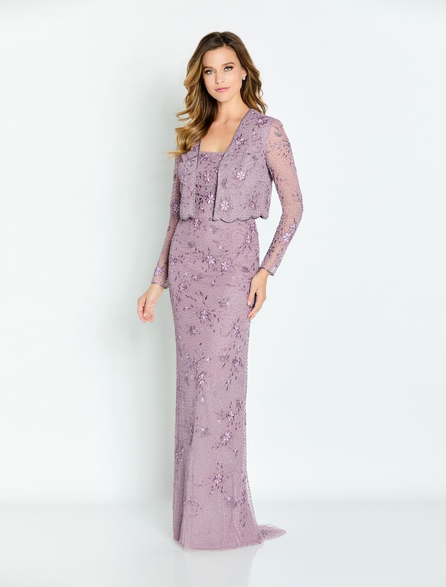 French Novelty: Cameron Blake CB137 Floral Design Mothers Gown with Jacket