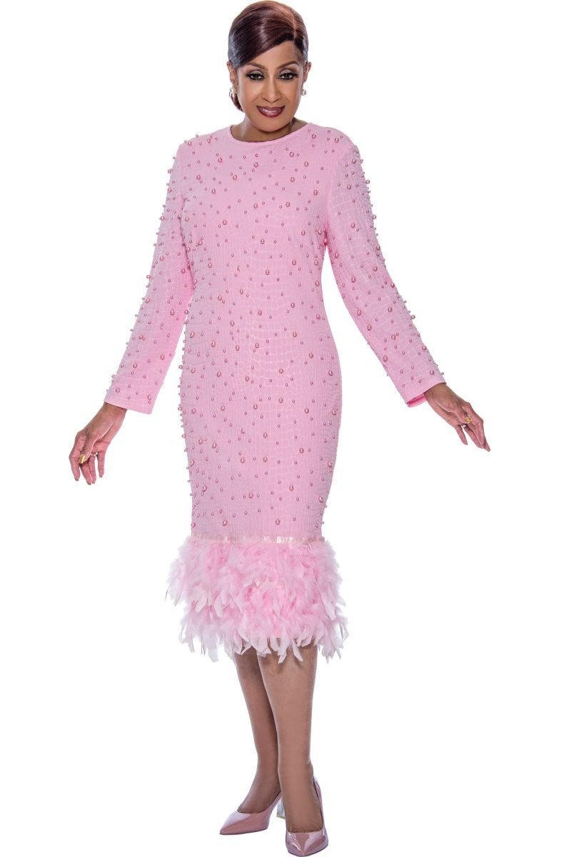 French Novelty: Dorinda Clark Cole DCC5031 Pearl and Feather Dress
