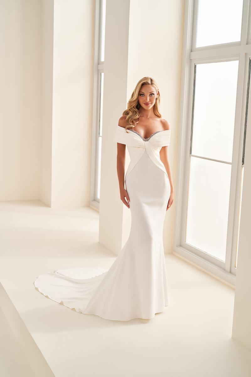 French Novelty: Enchanting by Mon Cheri E2529 Sculpted Wedding Gown